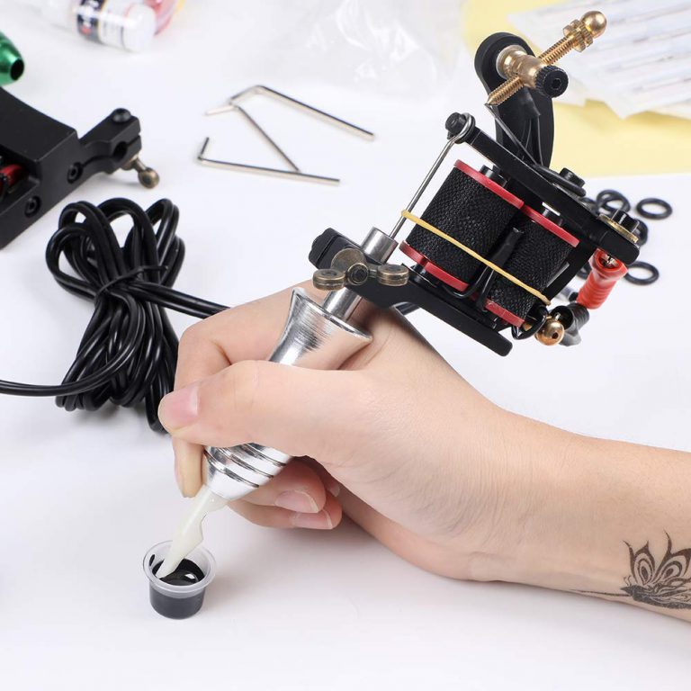Tattoo Kit/Tattoo Equipment For Beginner 2 Pro Machine 7Inks 20 Needles ...